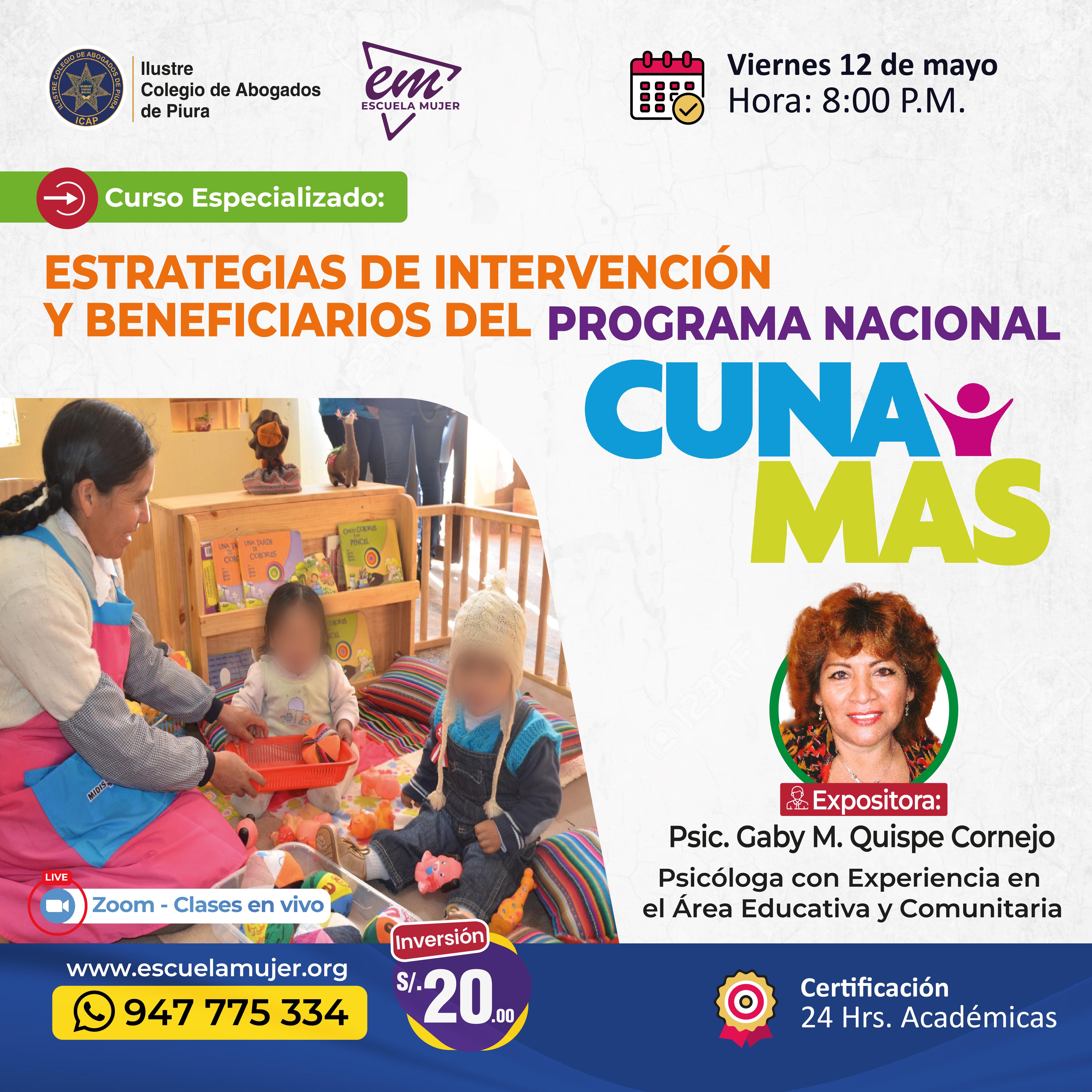 Escuela mujer - Curso Especializado: ESTRATEGIAS DE INTERVENCIÓN Y ...