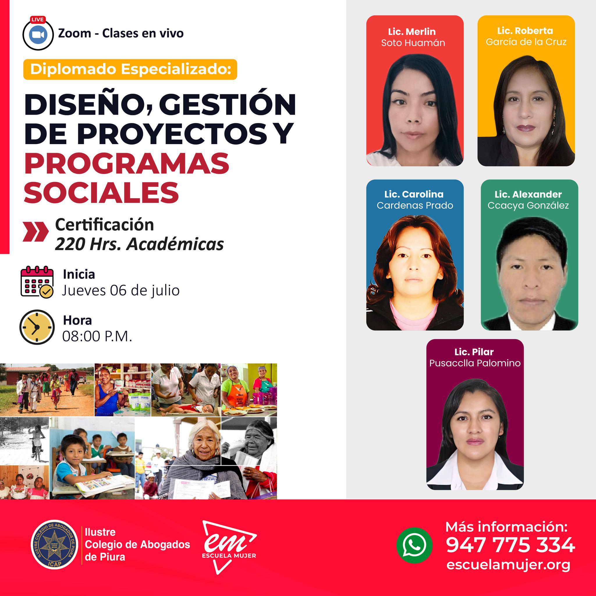 Escuela mujer - Diplomado Especializado: DISEÑO, GESTIÓN DE PROYECTOS Y ... Escuela mujer - Diplomado Especializado: DISEÑO, GESTIÓN DE PROYECTOS Y ...